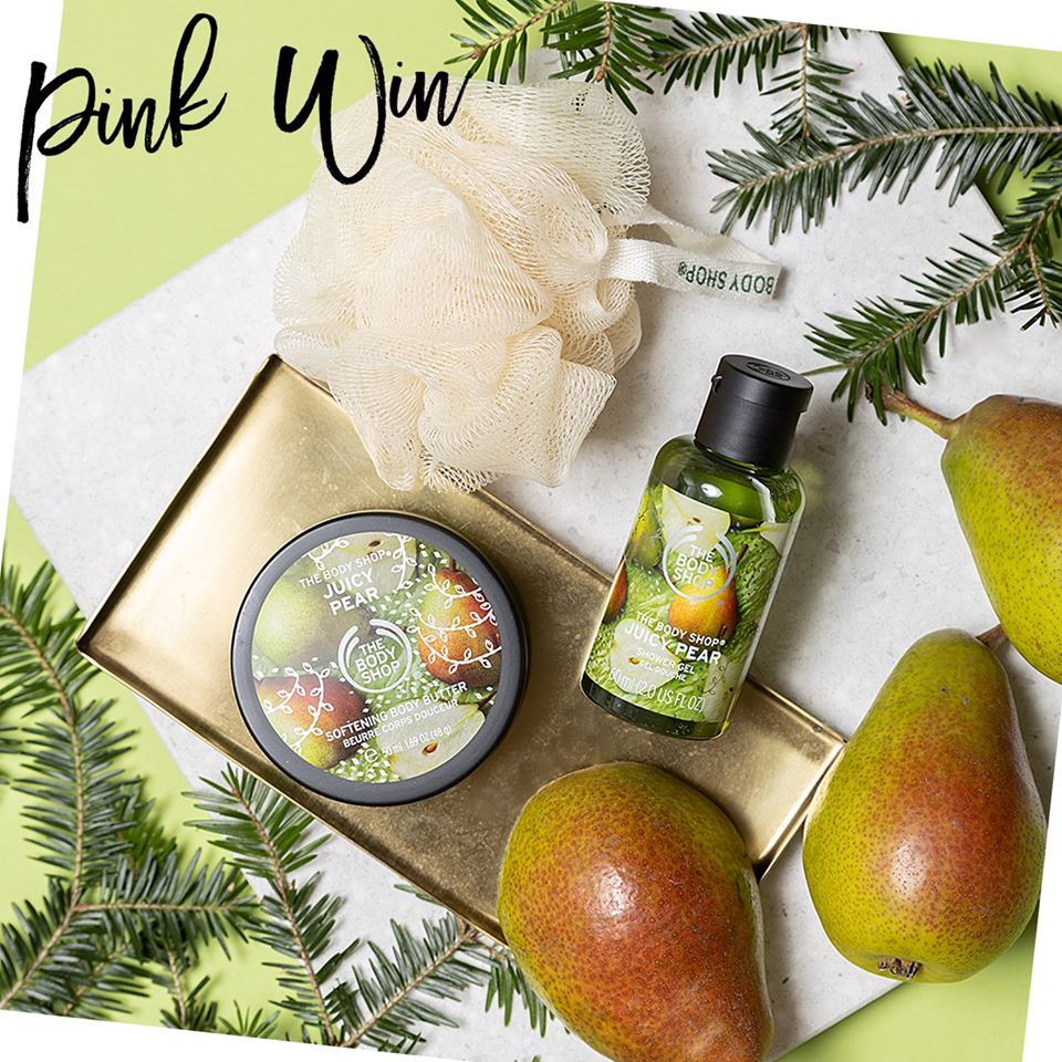 Concours Pink Box - Gagnez un set "Juicy Pear" The Body Shop - Concours.ch