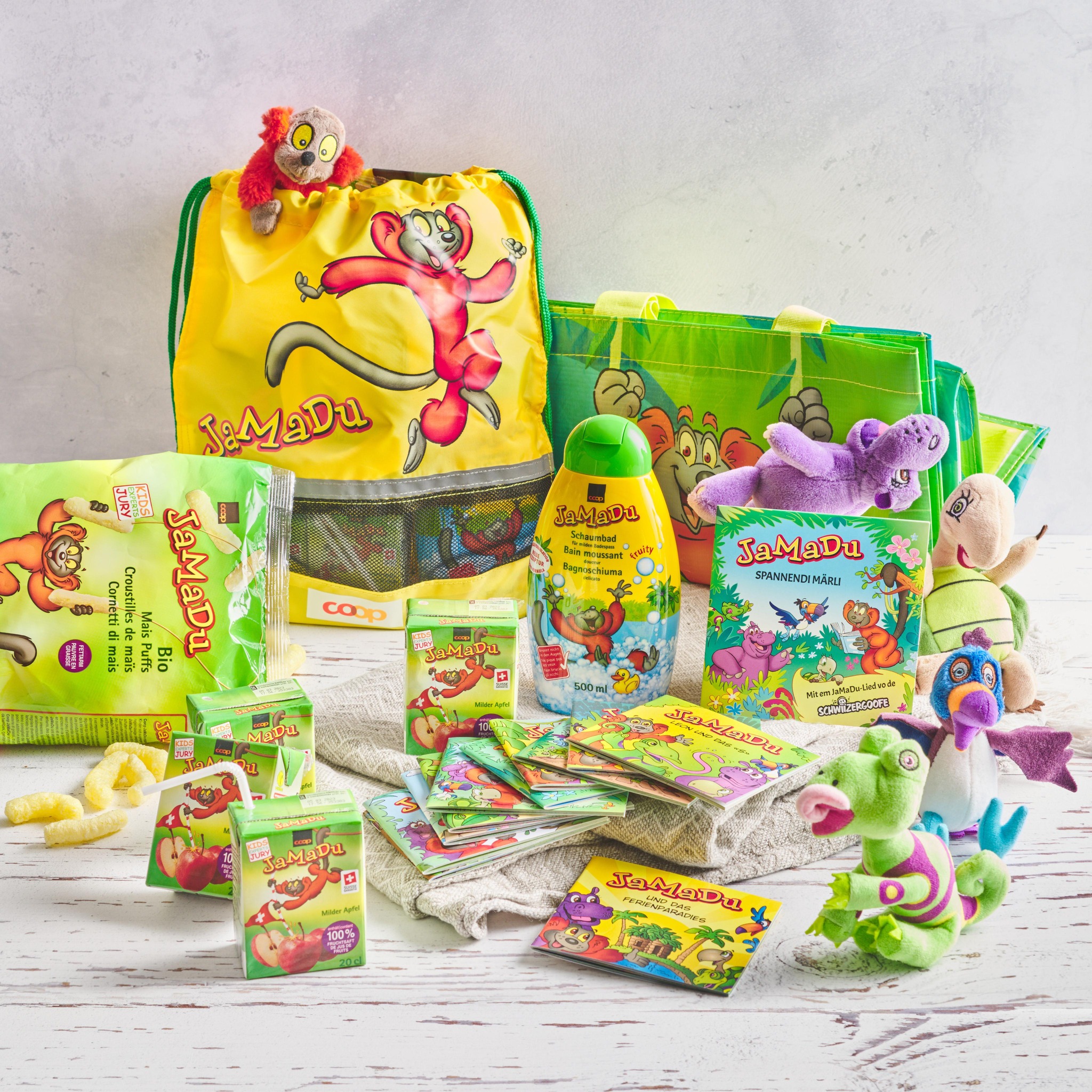 Concours Coop - Gagnez 5 fantastiques sacs à surprises JaMaDu - Concours.ch